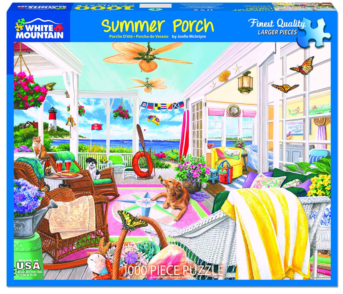 White Mountain Puzzles - Summer Porch - 1000 Piece Jigsaw Puzzle – Cole ...