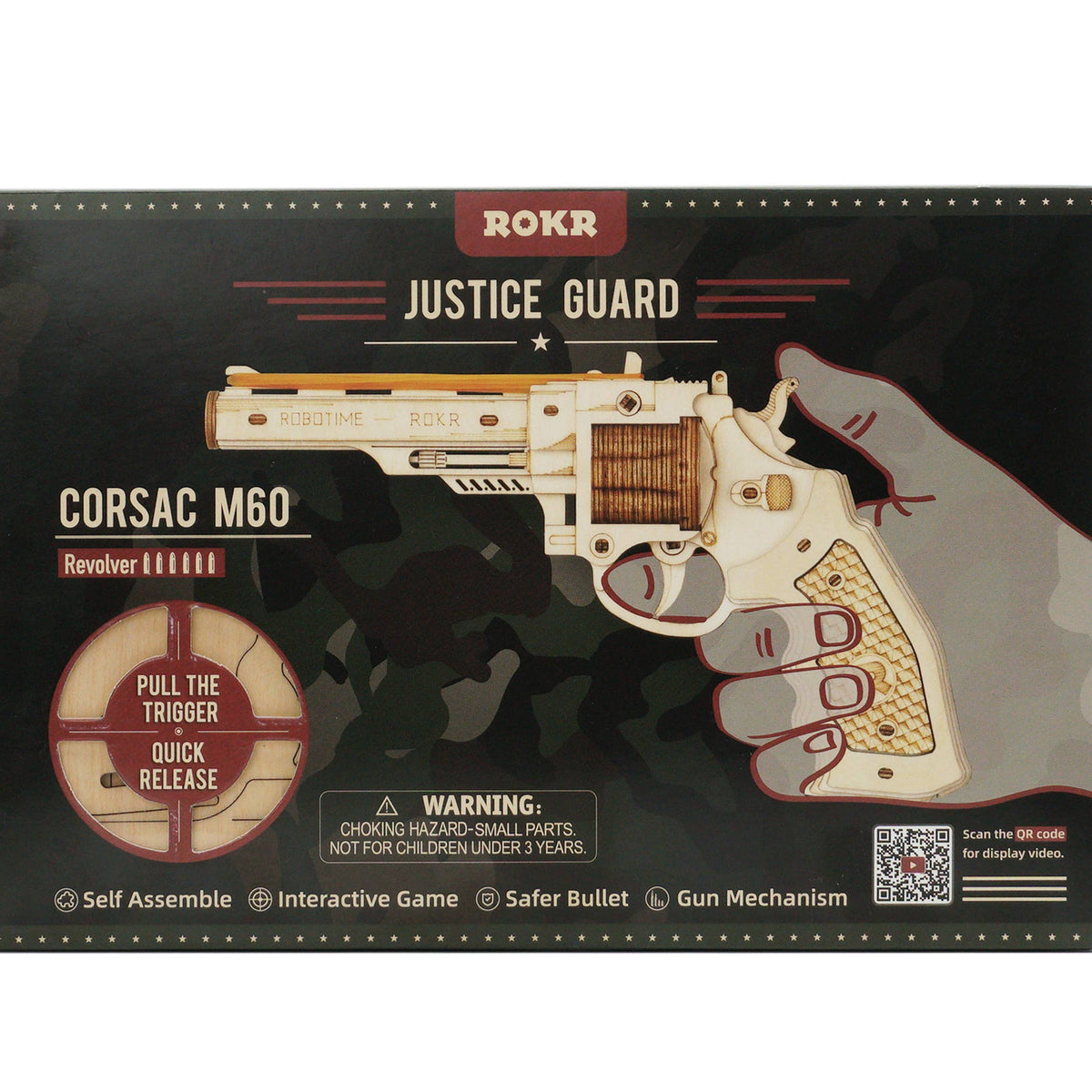 ROKR Justice Guard Revolver Wooden 3D Puzzle Kit – Cole's Computers