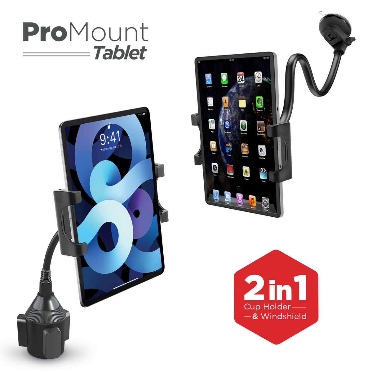 PowerPeak ProMount 2-in-1 Tablet Car Mount – Cole's Computers