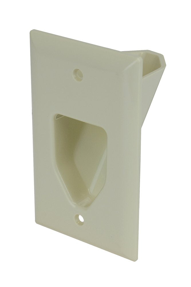DataComm Electronics 45-0001-LA 1-Gang Recessed Low Voltage Cable Plat ...