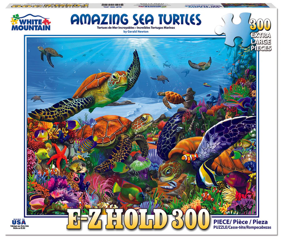 White Mountain Puzzles - Amazing Sea Turtles - 300 Piece Jigsaw Puzzle ...
