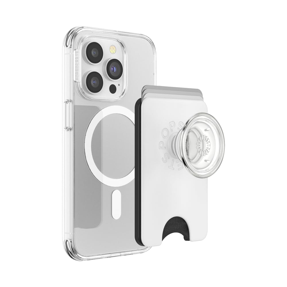 Popsockets - Magsafe Popwallet Plus - White Clear – Cole's Computers