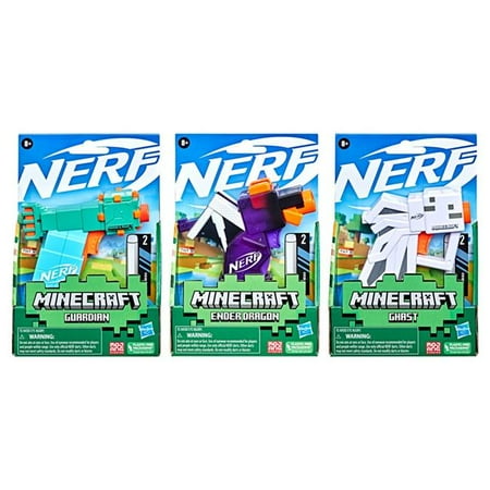 Hasbro HSBF4417 Nerf Minecraft MicroShots Toy Assorted Color - 6 Piece ...