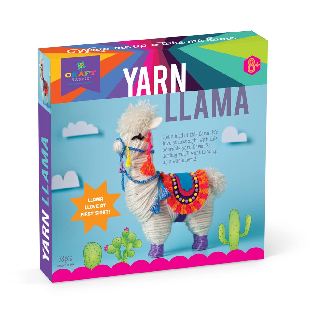Craft-tastic – Yarn Llama Kit – Craft Kit Makes 1 Yarn-Wrapped Llama ...