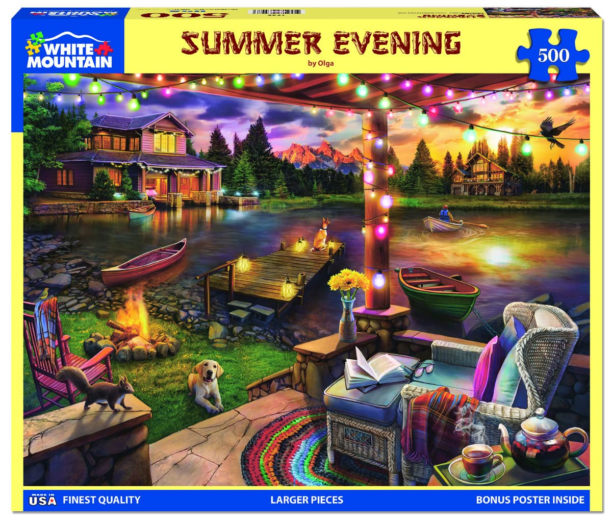 White Mountain Puzzles - Summer Evening - 500 Piece Jigsaw Puzzle ...