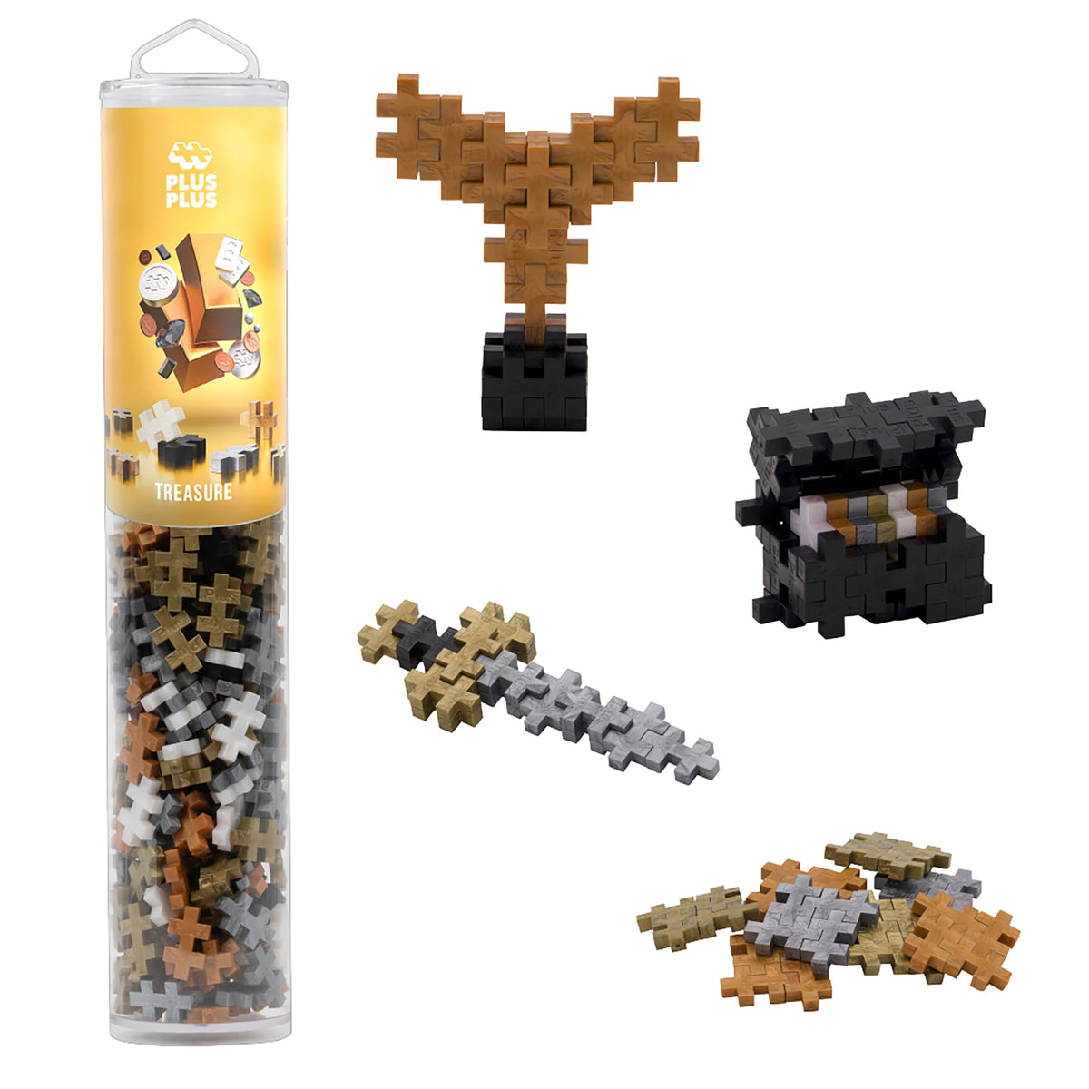 PLUS PLUS 240 Piece Interlocking Building Blocks for Kids, Open Ended ...