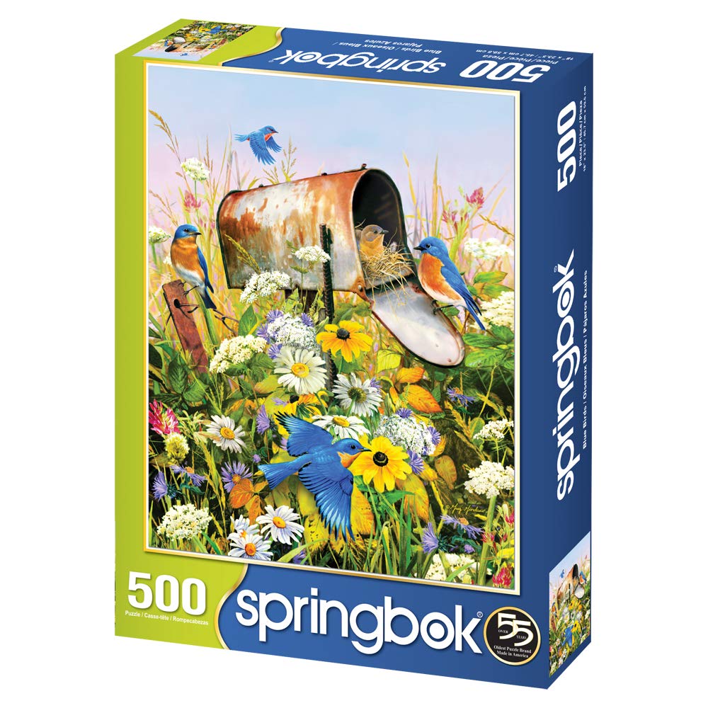 Springbok 500 Piece Jigsaw Puzzle Blue Birds – Cole's Computers