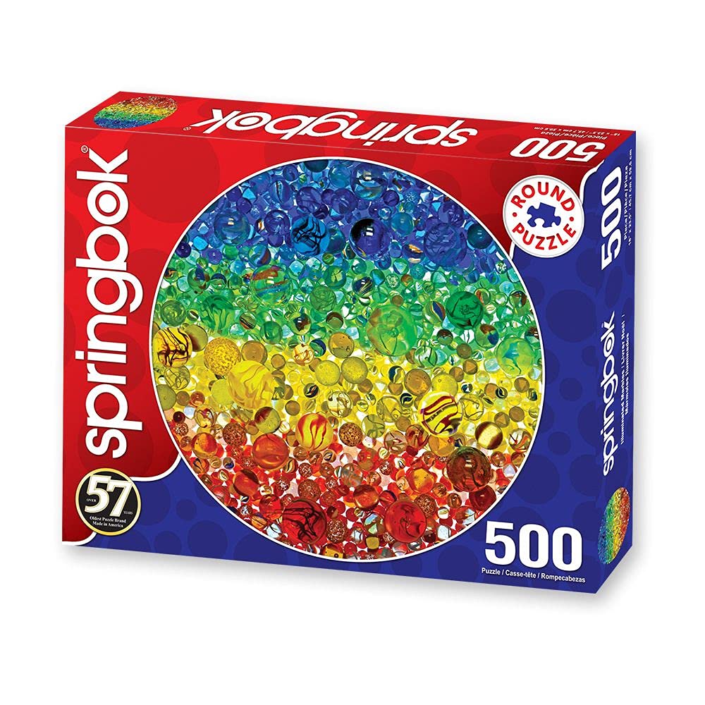 Springbok 500 Piece Round Jigsaw Puzzle Illuminated Marbles – Cole's ...