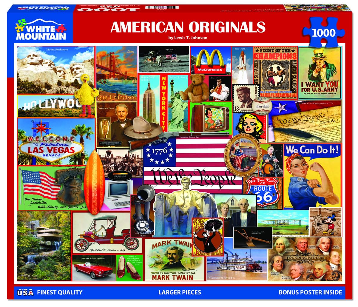 White Mountain Puzzles - American Originals - 1000 Piece Jigsaw Puzzle ...