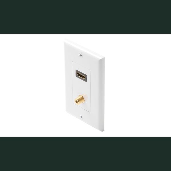 STANDARD HDMI + F JACK WALL PLATE WHITE – Cole's Computers