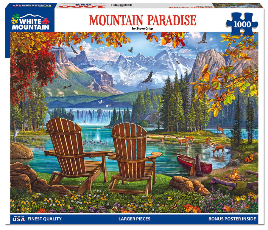 White Mountain Puzzles - Mountain Paradise - 1000 Piece Jigsaw Puzzle ...