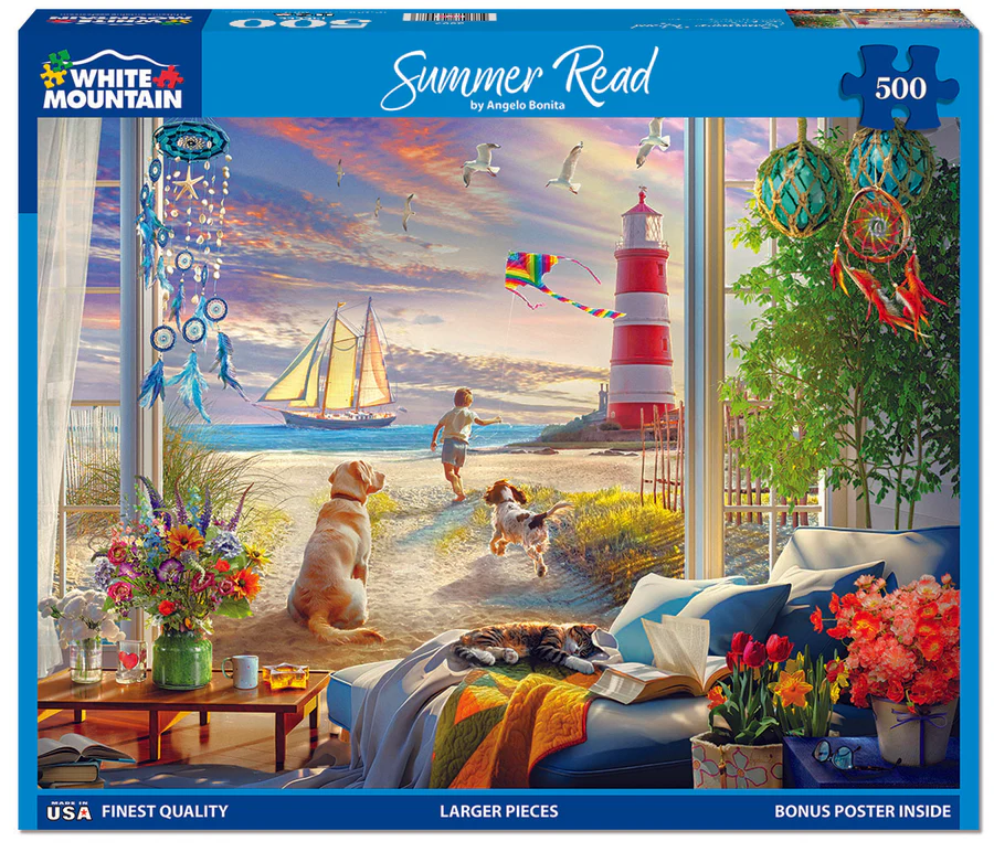 White Mountain Puzzles - Summer Read (2097pz) - 500 Piece Jigsaw Puzzl ...