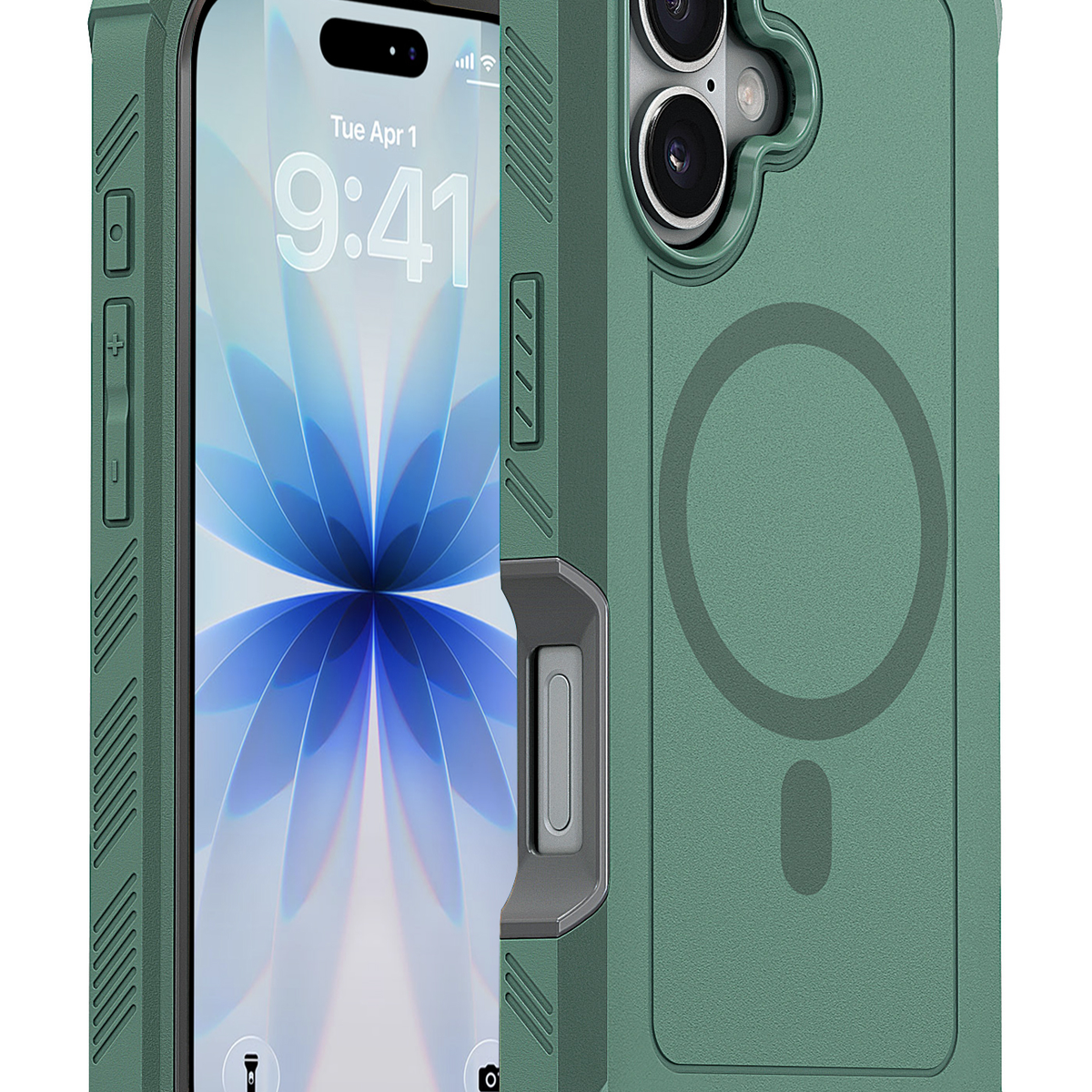 xBase iPhone 17 - Boulder MagSafe Heavy-Duty Co-Molded Rugged Protecti ...