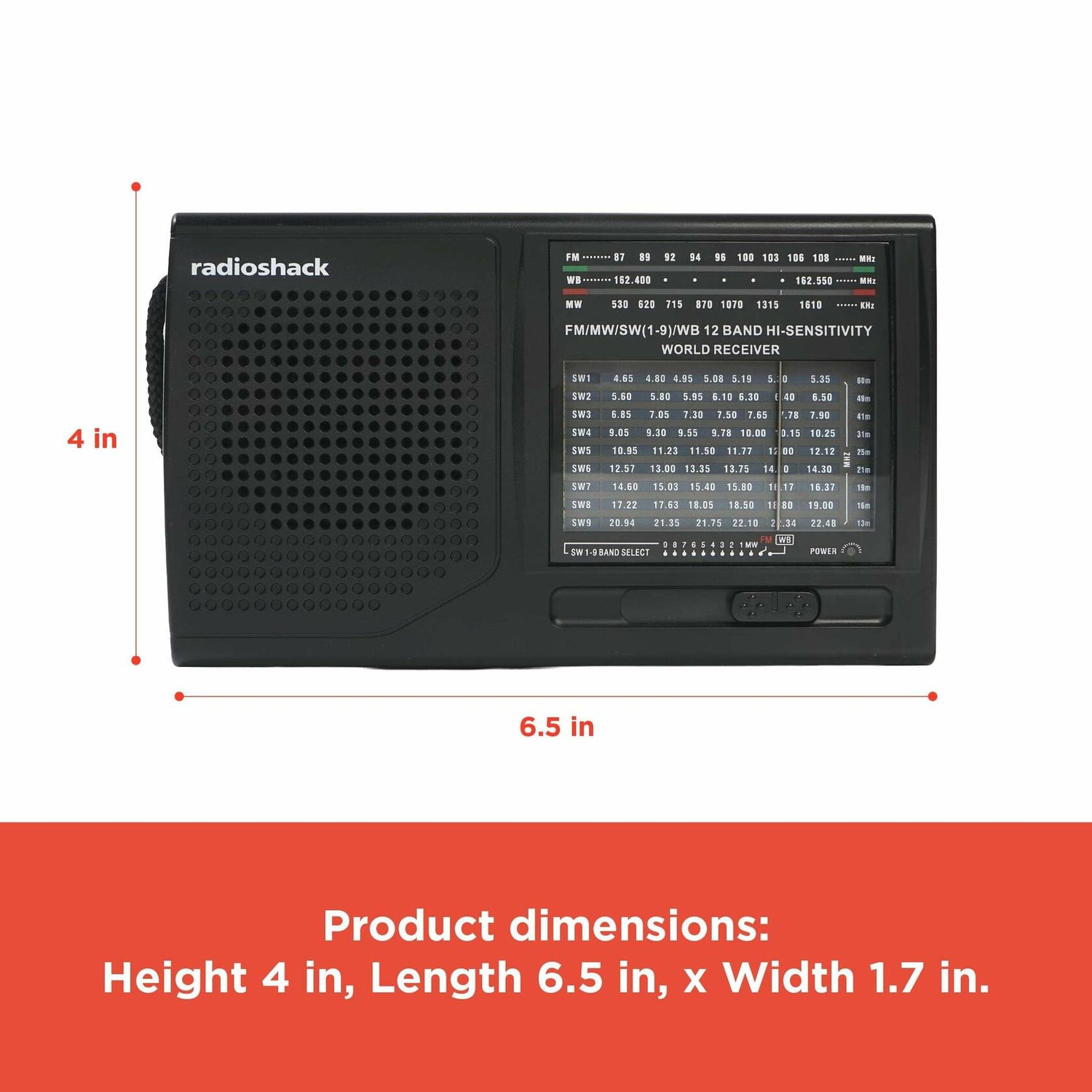 RadioShack Portable Multi-Band Radio with Weather Band 1202271 – Cole's ...